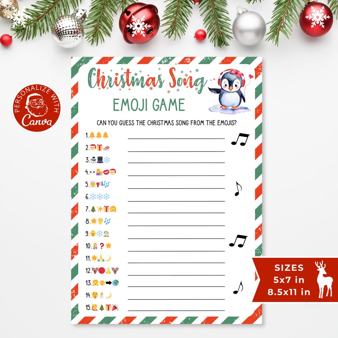 Christmas Emoji Song Game | Fun Christmas Eve Games for Teens & Adults ...