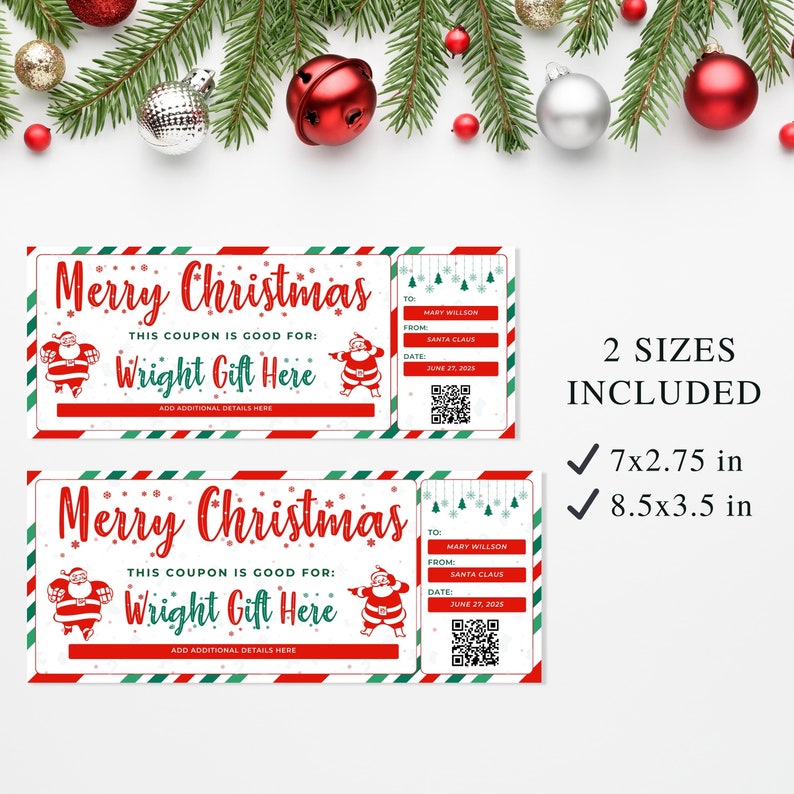 Christmas Coupon Template I Editable Canva Template, Printable ...