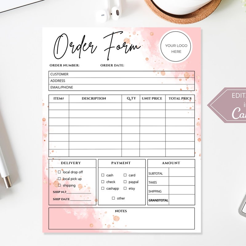 Pre Order Template - Etsy