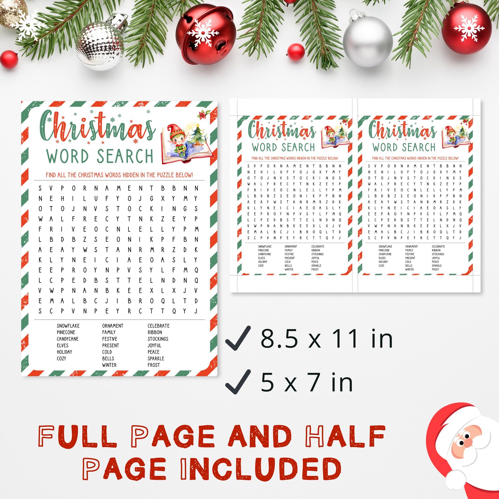 Christmas Word Search Game | Fun Christmas Day I Holiday Word Puzzle ...