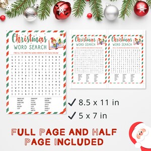 Christmas Word Search Game | Fun Christmas Day I Holiday Word Puzzle ...