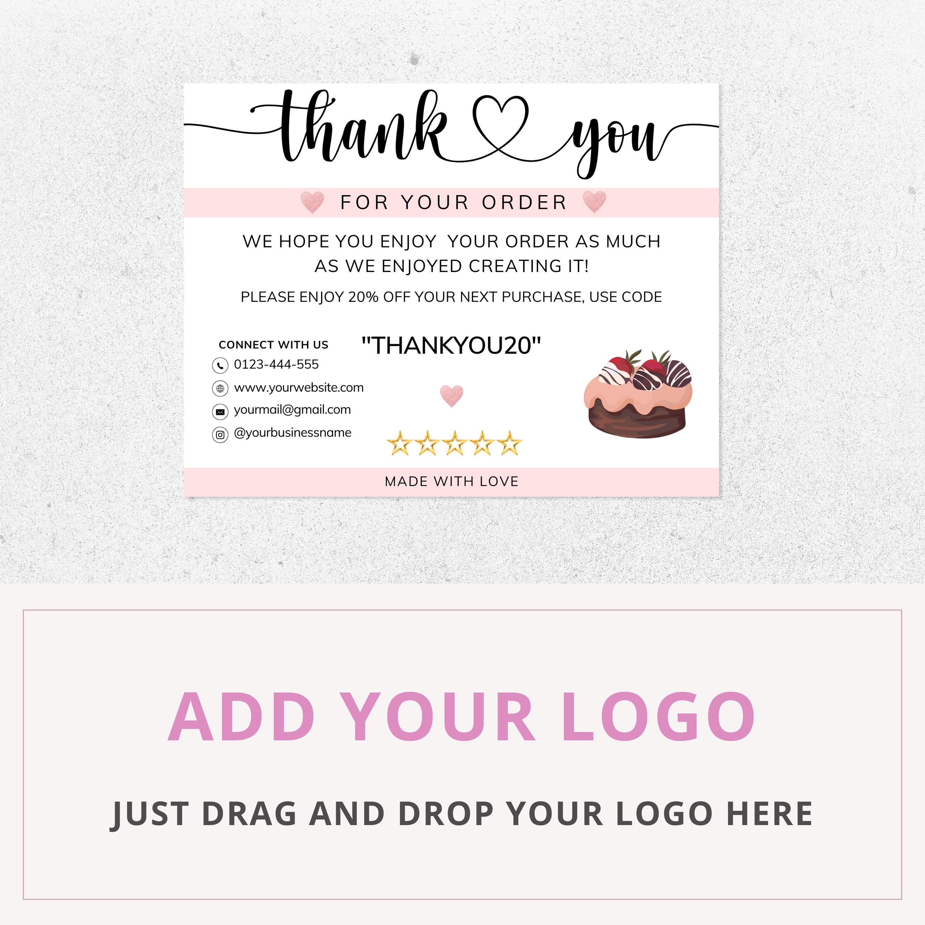 Chocolate Strawberries Care Card Canva Template | Bakery Templates ...