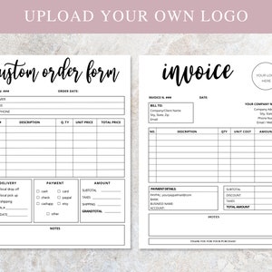 6 Order Forms Bundle I Editable Invoice Order Form I Printable T-shirt ...