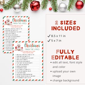 Finish the Lyrics Christmas Game | Fun Holiday Party Game | Canva ...