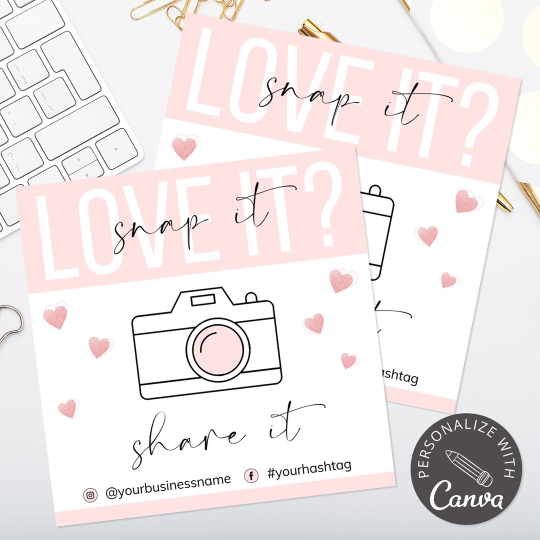 Snap and Share Template I Canva Editable Template I Small Business ...
