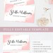Business Card Template, Editable Canva Template, Custom Business Cards ...