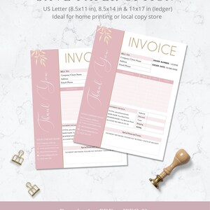 Invoice Template Editable, Small Business Invoice Bundle, Digital Etsy ...