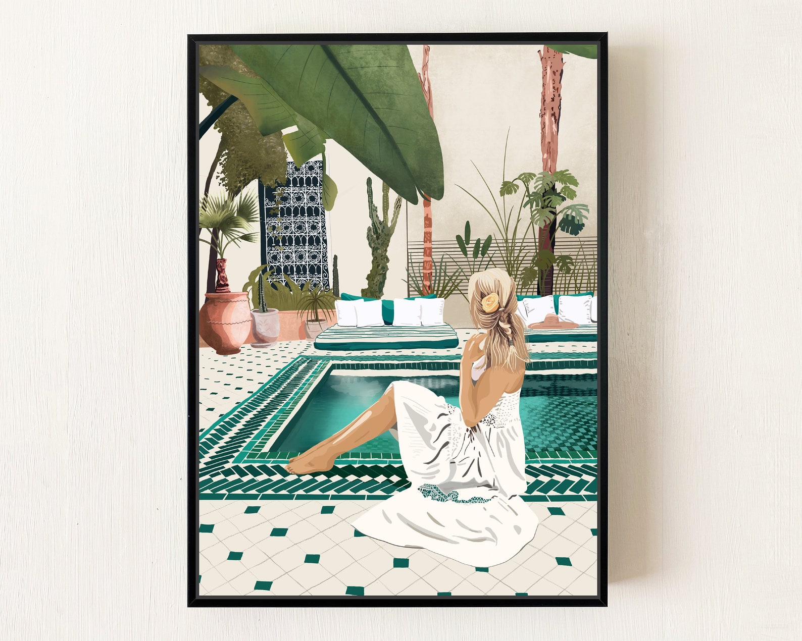 Moroccan Wall Art - Riad Morocco - Etsy