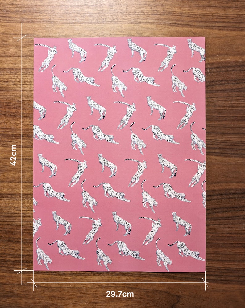 Cheetah A3 Wrapping Paper - Etsy
