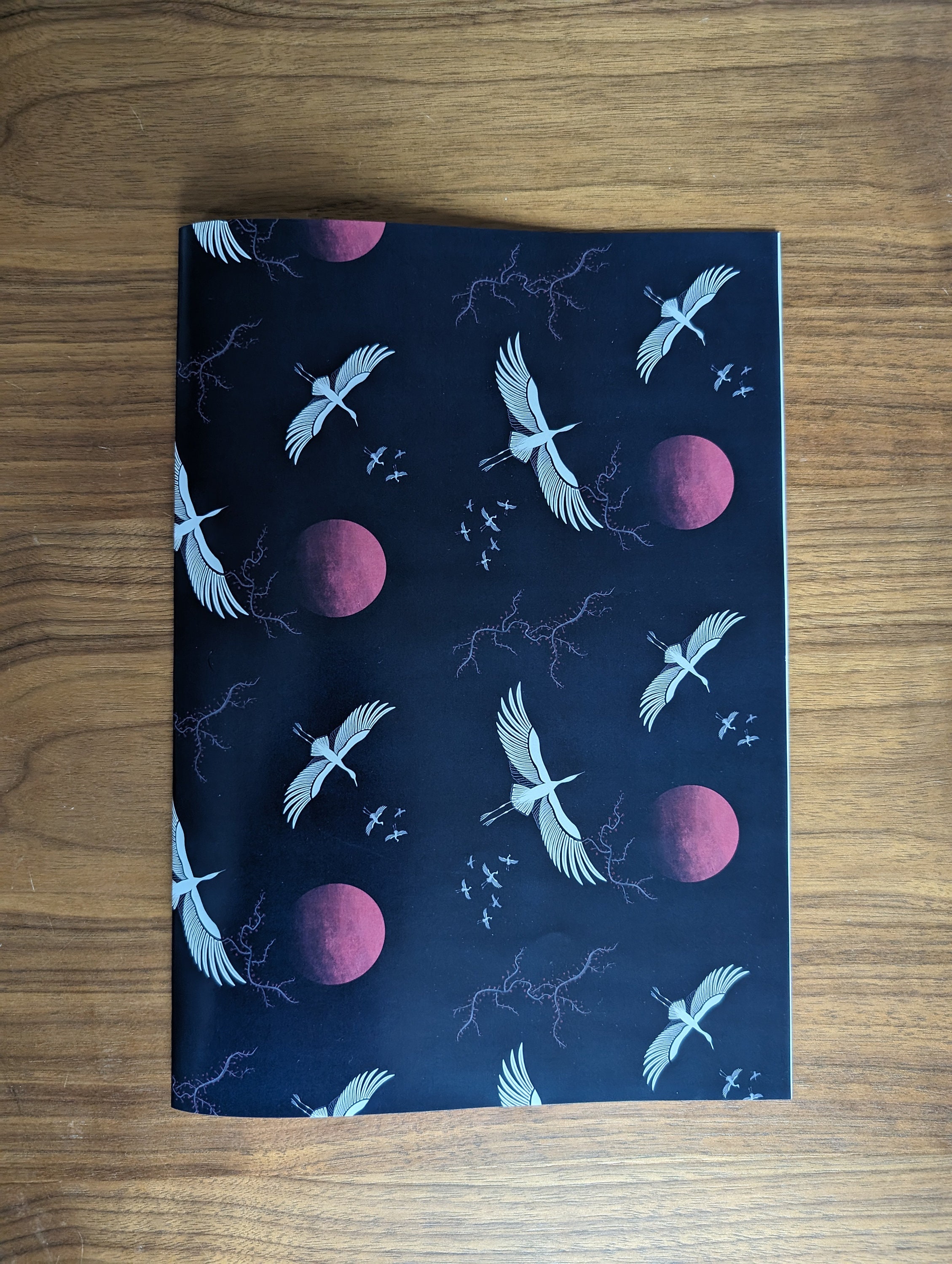 Japanese Crane & Moon A3 Wrapping Paper - Etsy
