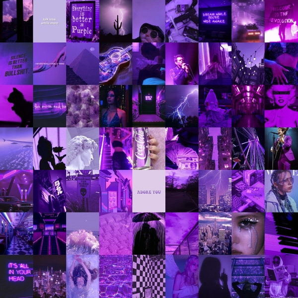 Purple Wall Collage - Etsy