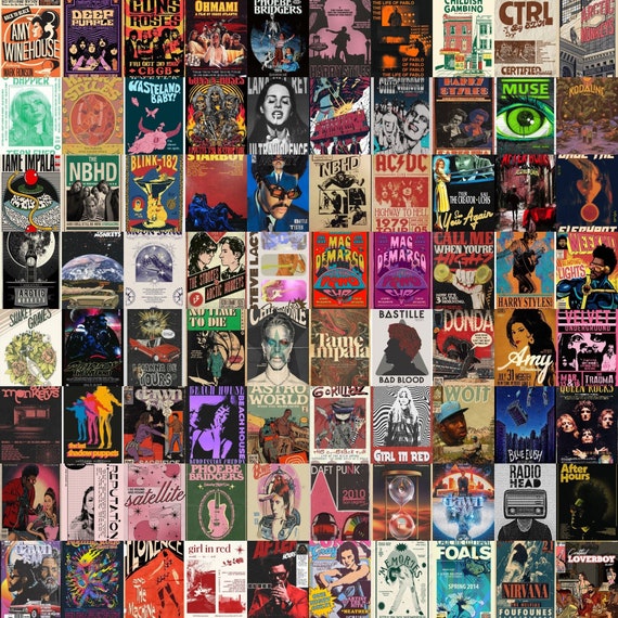 Music Concert Posters Collage