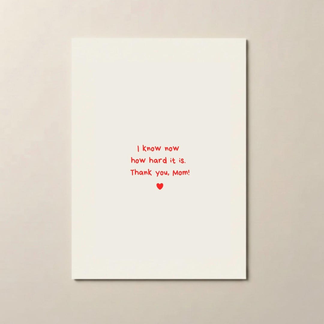 I KNOW NOW - DIN A6 | Greeting Card, Postcard, Mother's Day, Mom, Gift ...