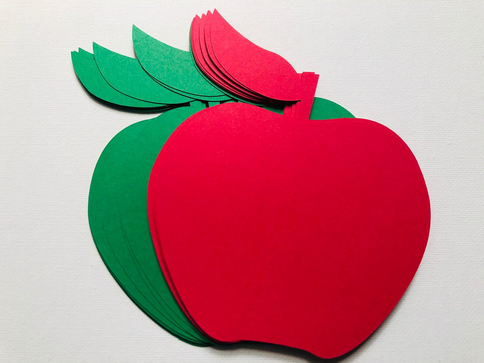 Apple Die Cut Cardstock Apple Paper Apple for Crafting | Etsy