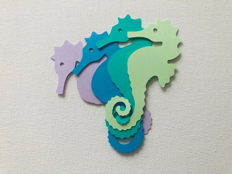 Seahorse Die Cut Seahorse Cut Out 24 Count | Etsy