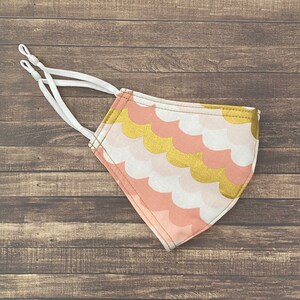 Rifle Paper Waves (coral) Cotton Face Mask (reversible) - Etsy