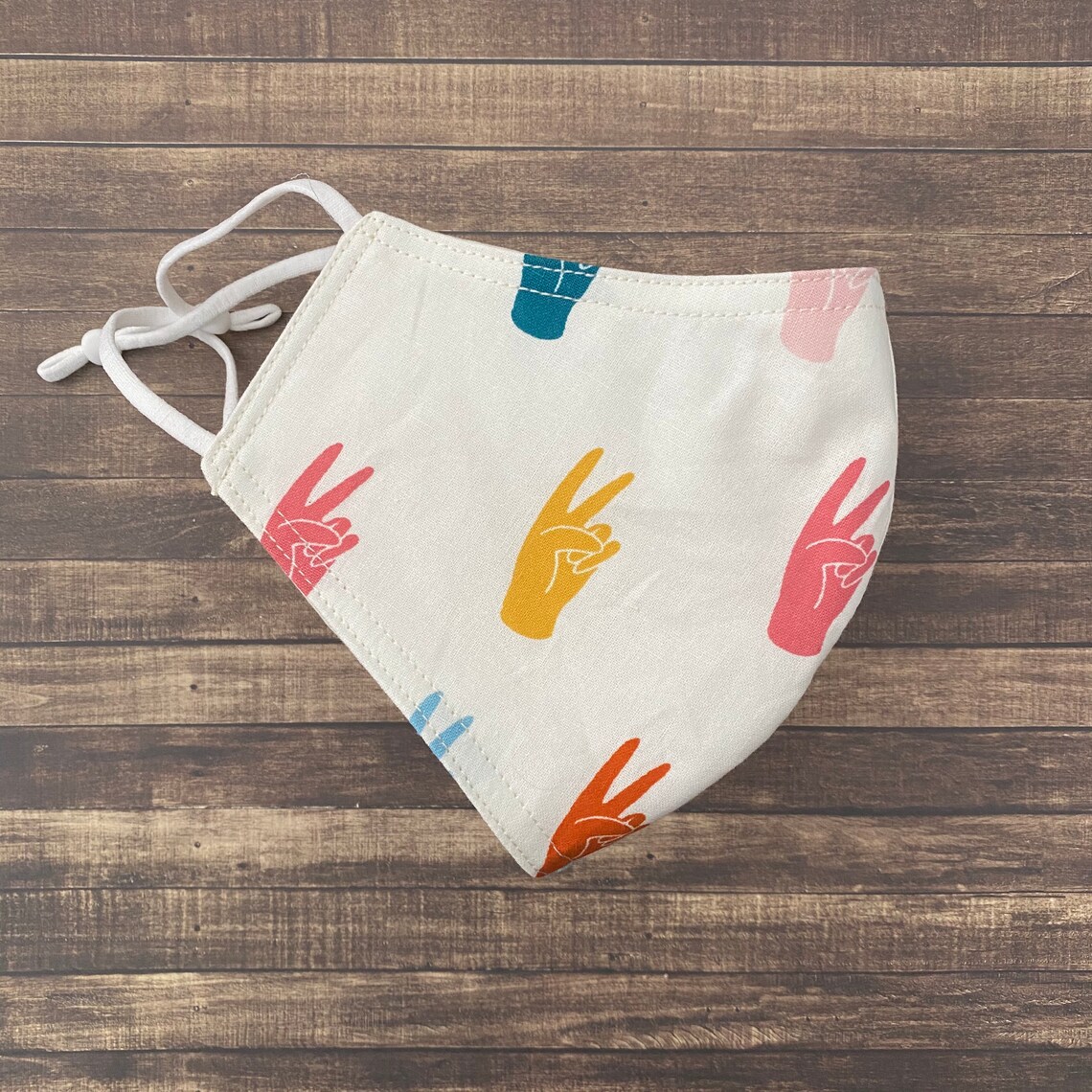 Peace Sign Cotton Face Mask (reversible and Adjustable Straps) - Etsy
