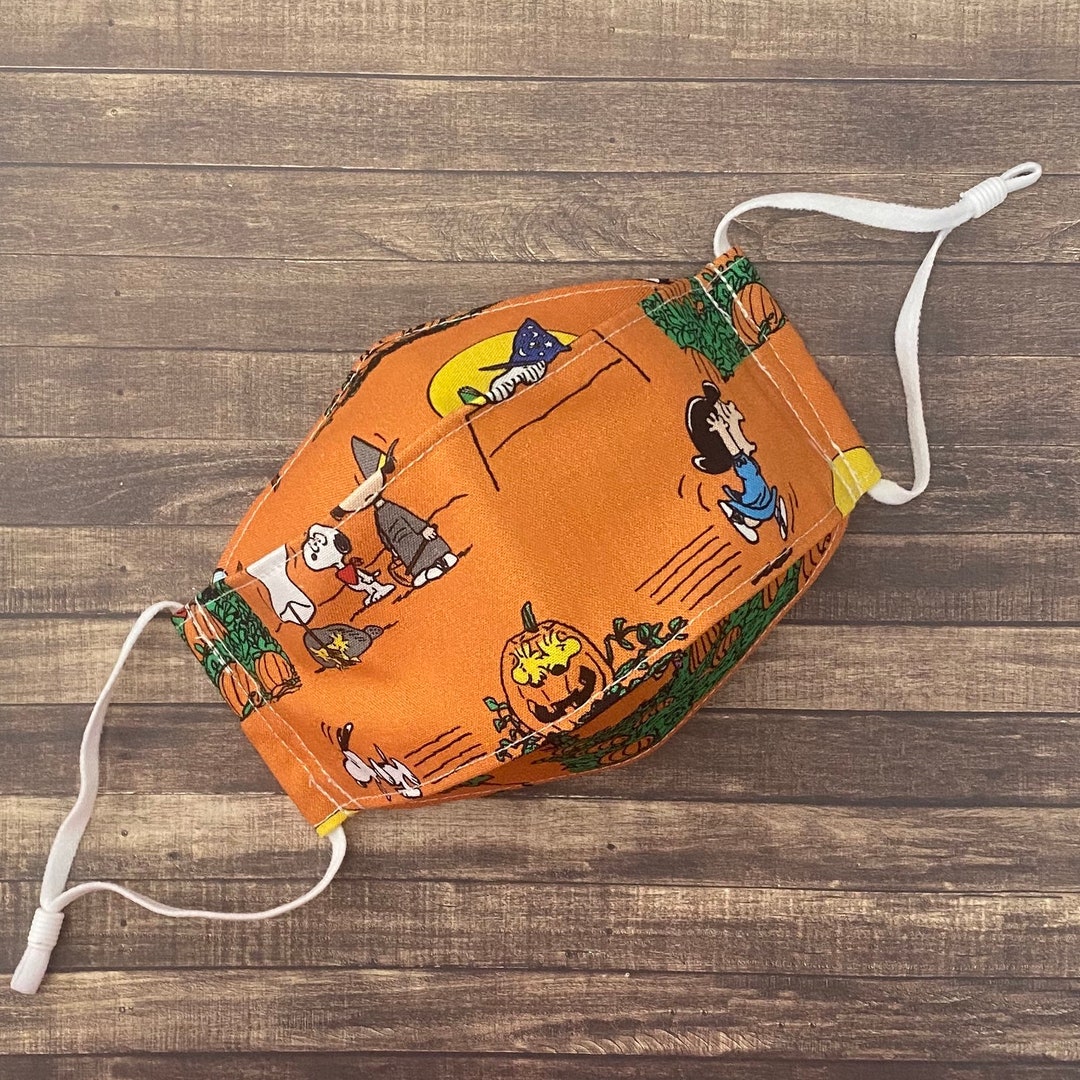 Fun Pumpkin Print Cotton 3-D Mask - Etsy