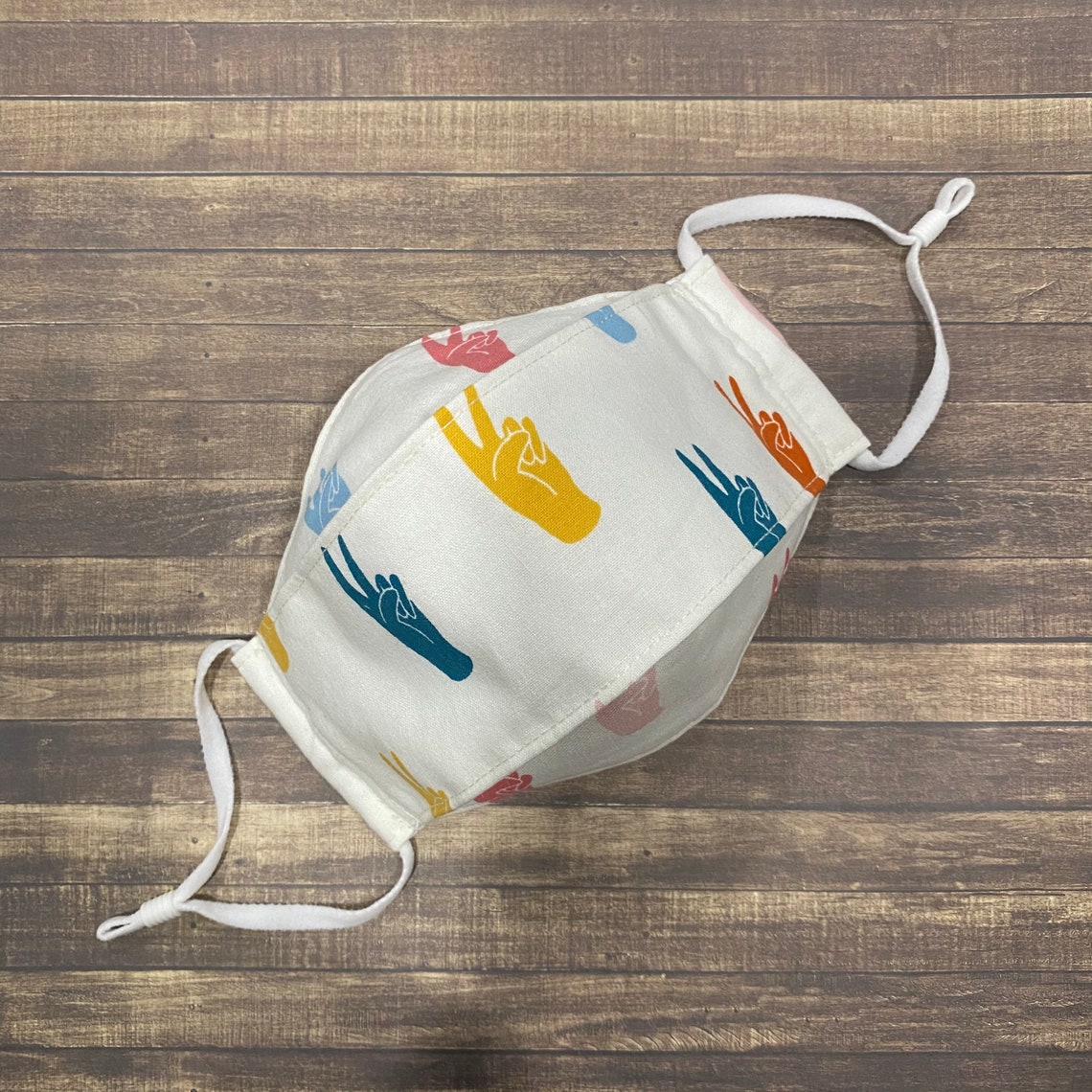 Peace Sign Print Cotton 3-D Mask - Etsy