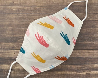 Peace Sign Face Mask - Etsy