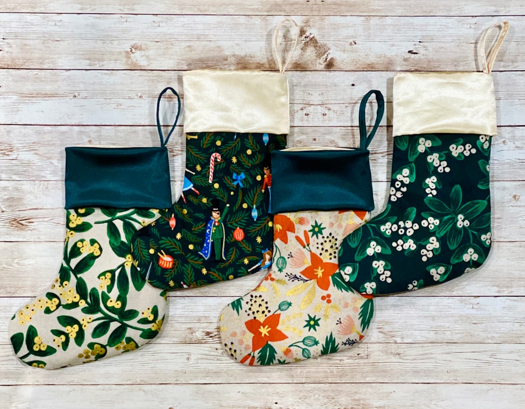 Rifle Paper Holiday Stocking (small Size) in Canvas Fabric - Etsy