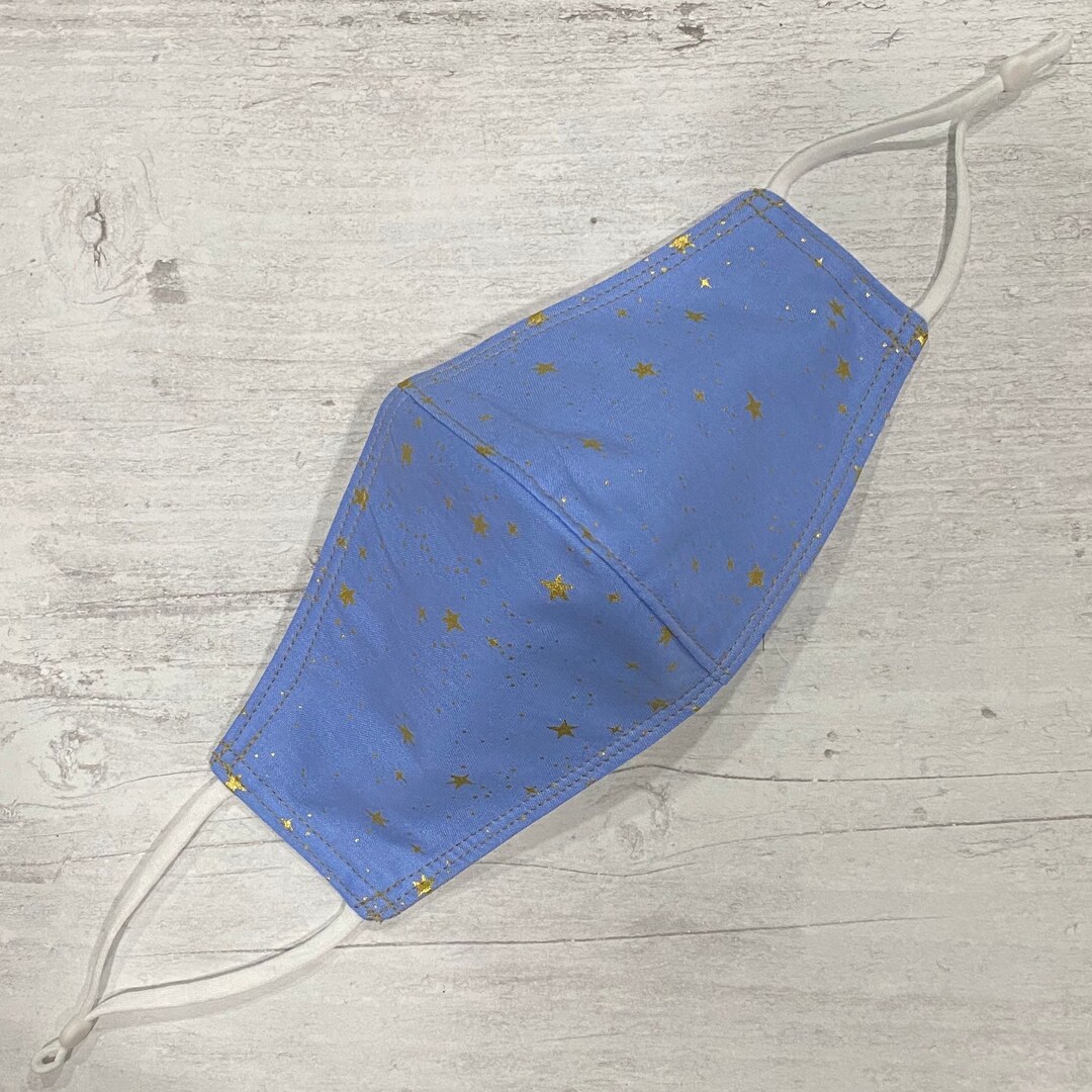 Rifle Paper Primavera Stars in Periwinkle Metallic Cotton Face Mask ...