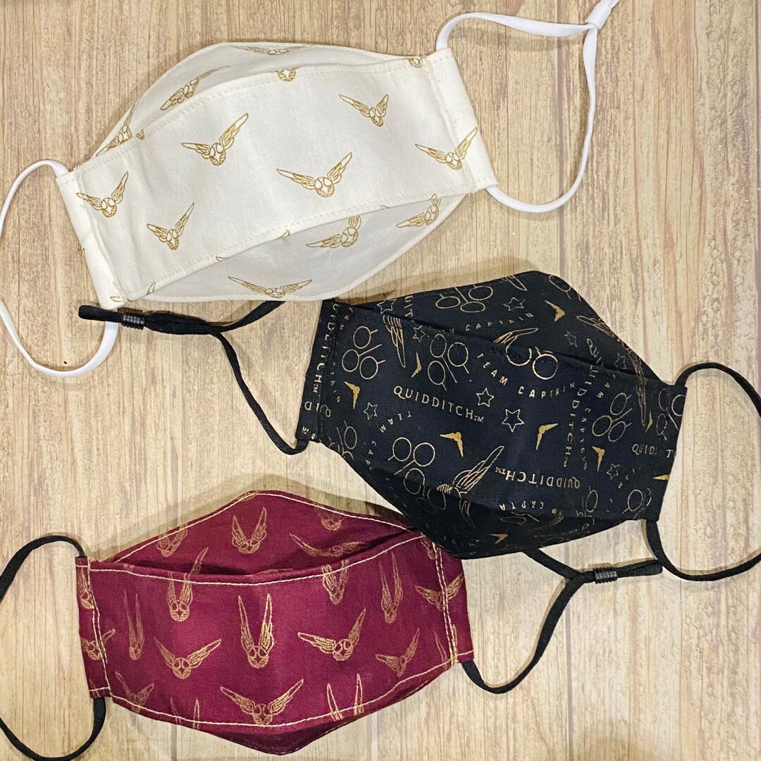 Wizard Quidditch Snitch Print in White OR Black OR Wine Red Cotton 3-D ...