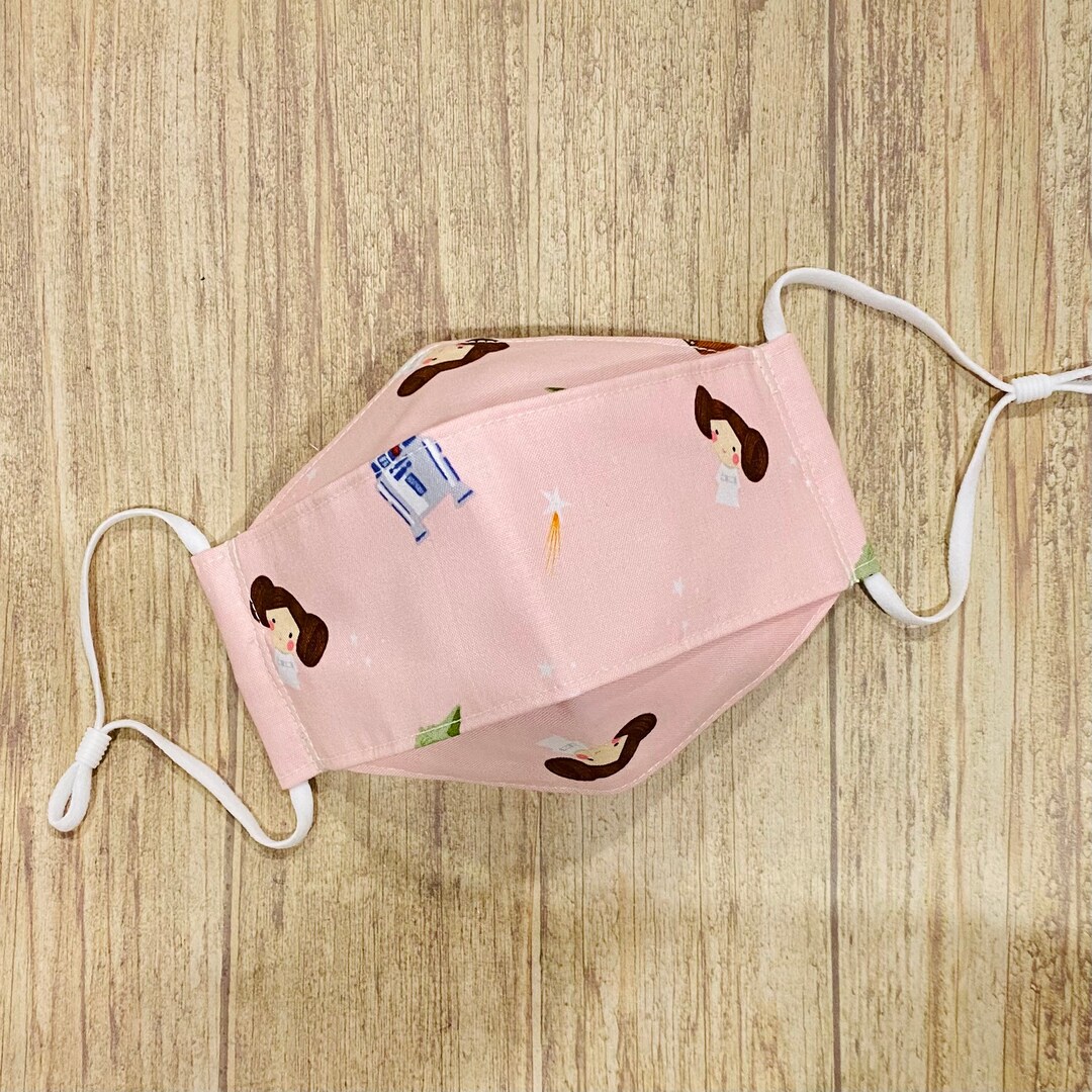 3D Face Masks in Star War Cotton Fabric Rebel Dreams Print in Pink ...