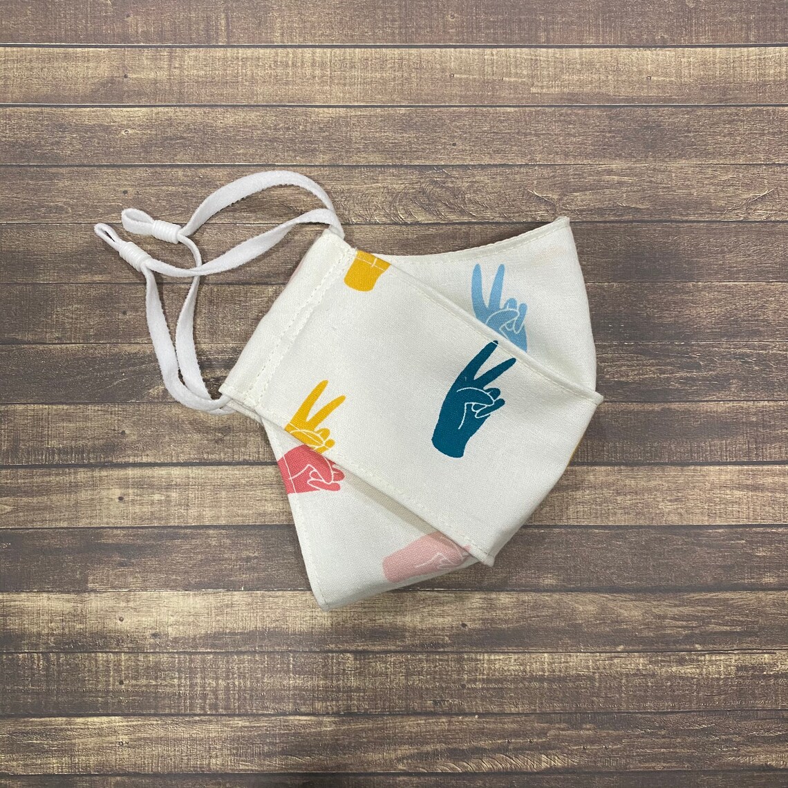 Peace Sign Print Cotton 3-D Mask - Etsy