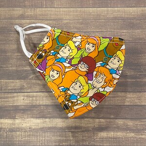 Scoob Friends Pattern Cotton Face Mask (reversible and Adjustable ...