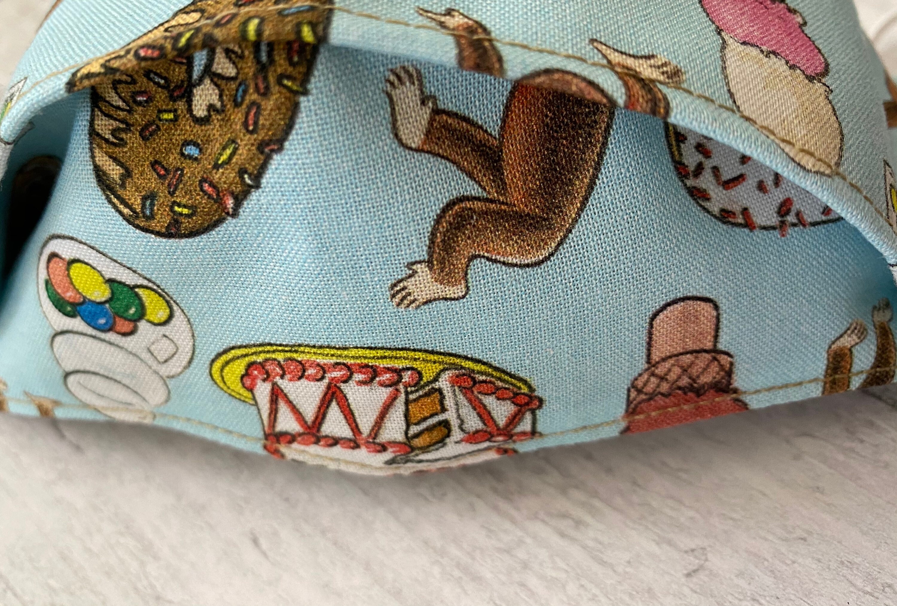 3D Sweet George Baby Blue Cotton Face Mask - Etsy