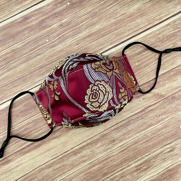 Dark Red and Gold Masquerade Mask - Etsy