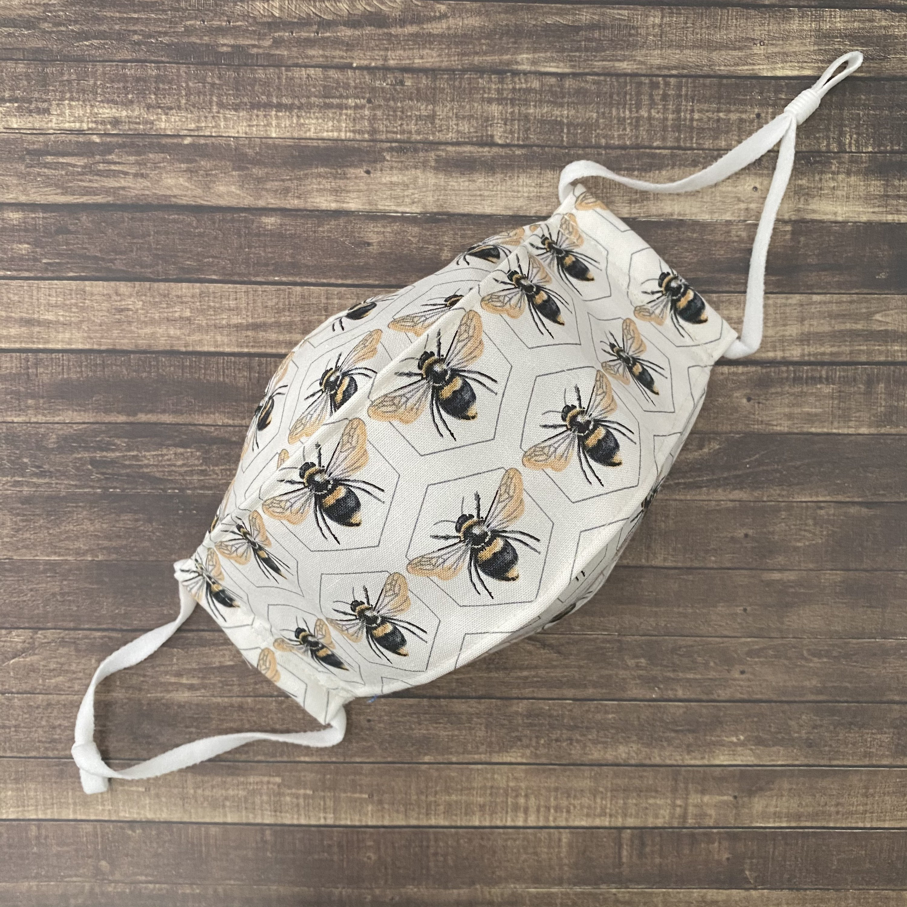 Honeycomb Bee Print Cotton 3-D Mask - Etsy
