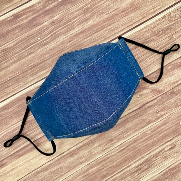 Denim Face Mask - Etsy