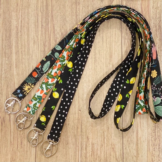 Fruit Fun Print Lanyard 3/4 inch | Etsy