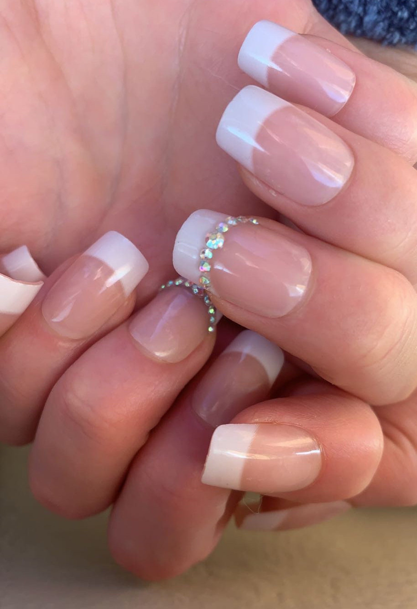 Classic Bling French Tips READY TO SHIP French Tip Nails French Tips ...