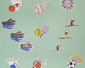 Mini Sports Stickers - Etsy