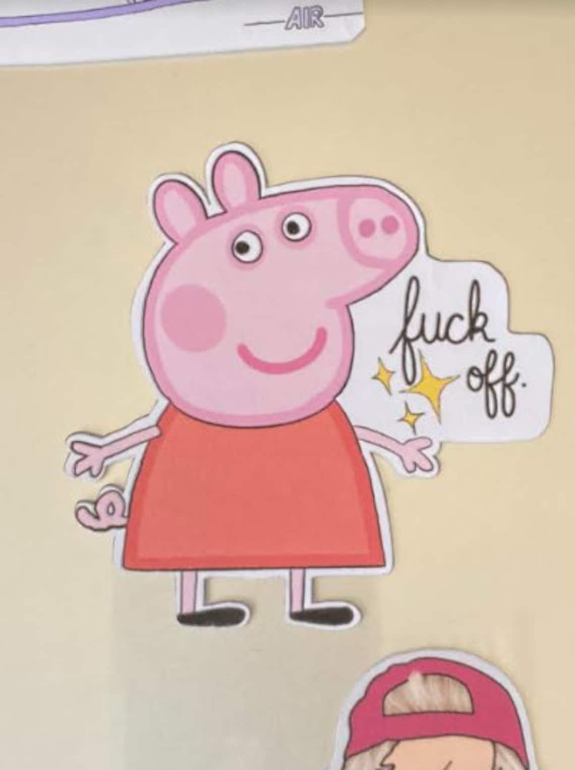 Funny Peppa Pig Sticker - Etsy