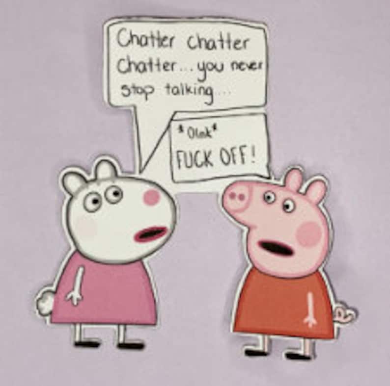 Funny Peppa Pig and Suzy Sheep Sticker - Etsy