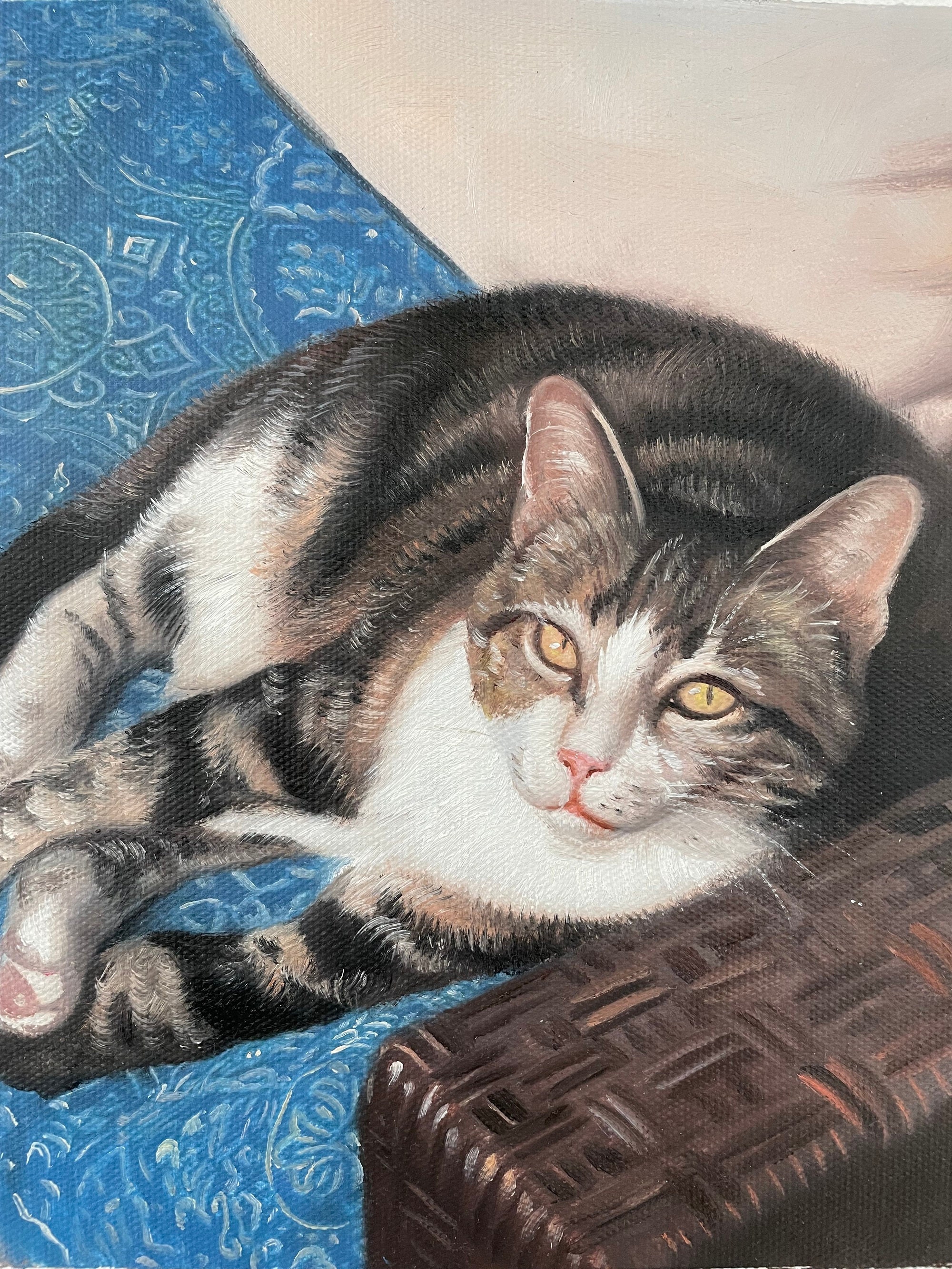Custom Cat Painting, Cat Portrait, Cat Lover Gifts, Personalized Pet ...