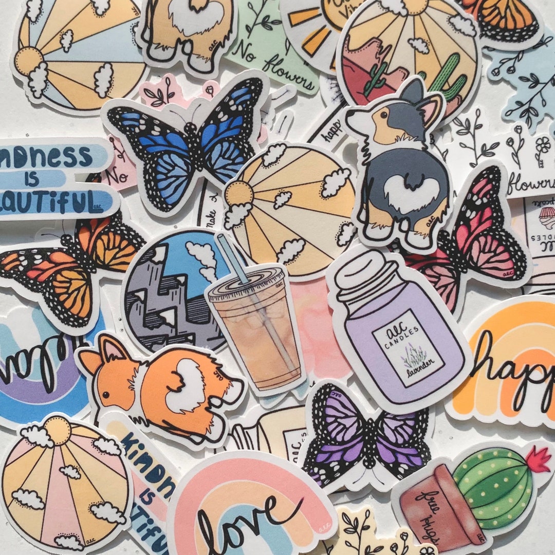 Mini Stationery Stickers | Journaling Notebook Laptop Decals - Etsy