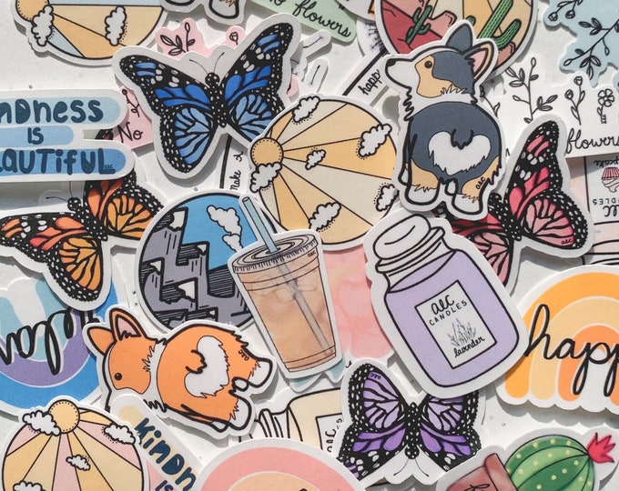 Mini Stationery Stickers | Journaling Notebook Laptop Decals - Etsy