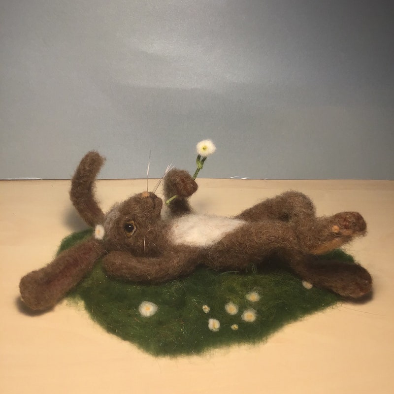 Needle Felted Hare - Etsy UK