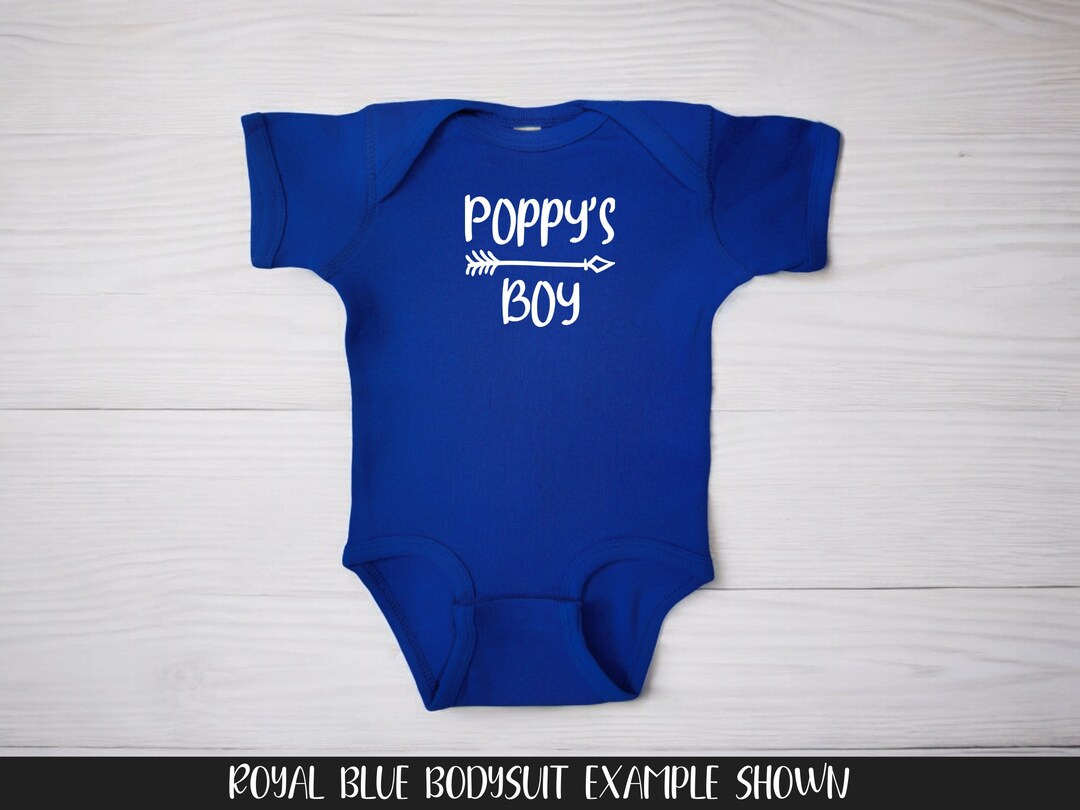 Poppy's Boy Color or White Infant Bodysuit, Boy Gender Reveal ...