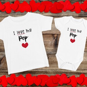 I Love My Pop White Infant Bodysuit or Toddler Shirt Unique - Etsy ...
