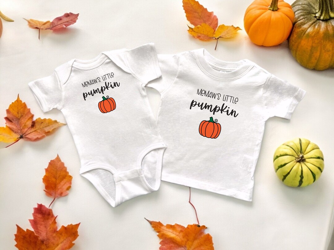 Memaw’s Little Pumpkin White Infant Bodysuit or Toddler Shirt, Newborn ...