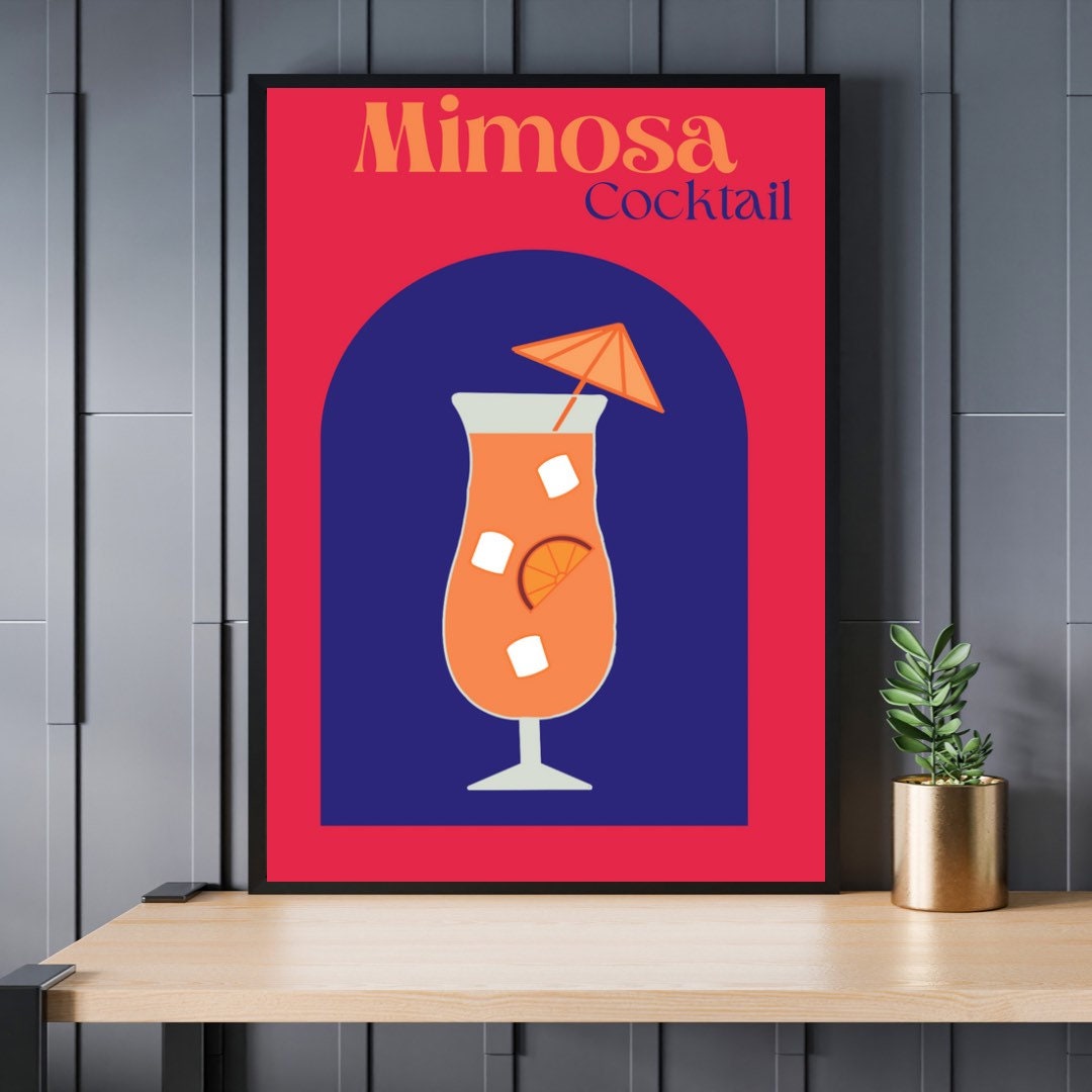 Retro Cocktail Print Set DIGITAL DOWNLOAD Colorful Cocktail Gallery ...