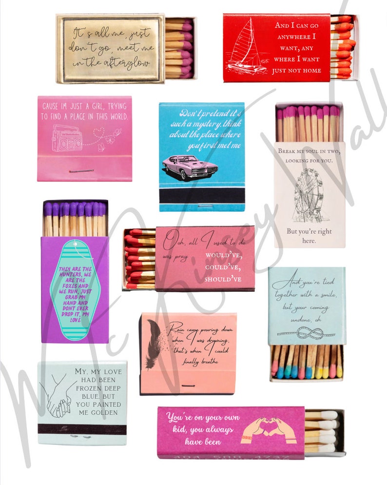 Custom Matchbook Print - Etsy