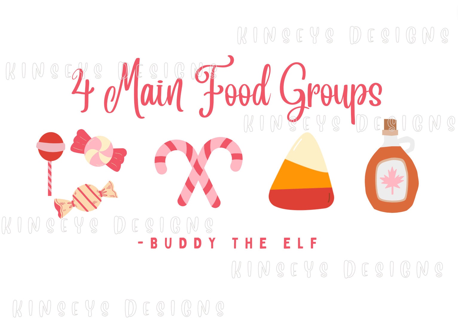 ELF Movie PNG 4 Main Food Groups - Etsy