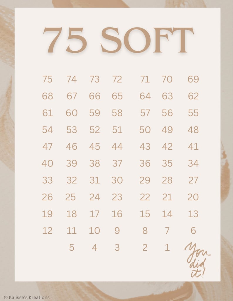Habit Tracker/ 75 Hard Tracker/ 75 Medium Tracker/ 75 Soft Habit ...